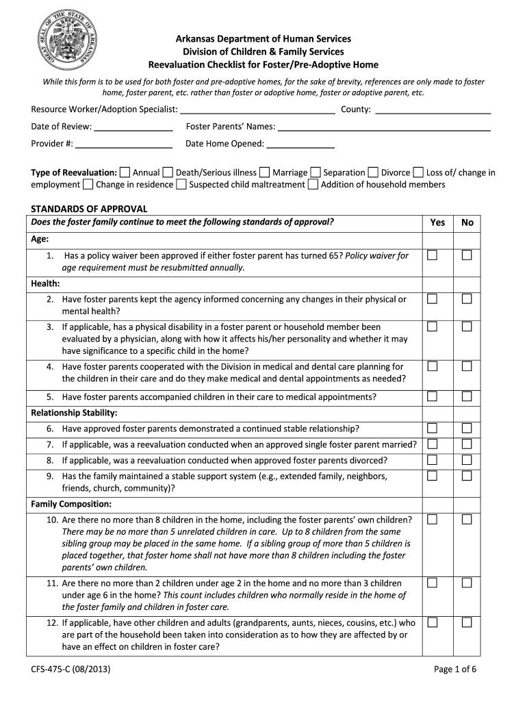 Fillable Online humanservices arkansas Arkansas Department of Human ...