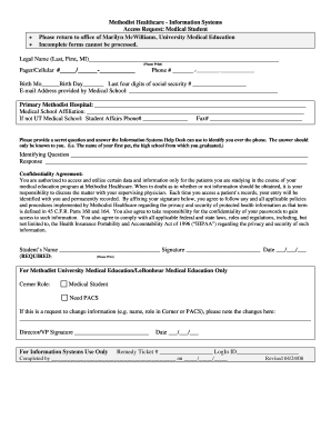Fillable Online Medical Student Access form Fax Email Print - pdfFiller