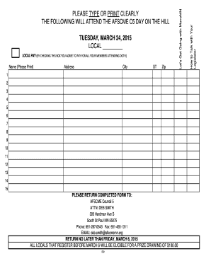 Fillable Online afscmemn Download this pre-registration form - AFSCME ...