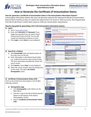Fillable Online How to Generate the Certificate of Immunization Status Fax Email Print - pdfFiller