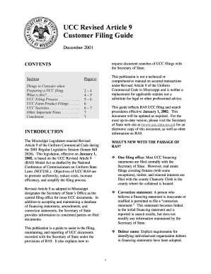 Fillable Online sos ms Customer Filing Guide - sos ms Fax Email Print ...
