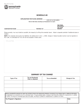 Fillable Online Schedule AR (REV-1175). Forms/Publications Fax Email ...