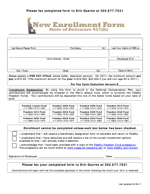 Fillable Online New enrollment agreement form Fax Email Print - pdfFiller