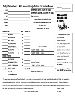 Fillable Online 50 annual navajo nation fair form Fax Email Print ...