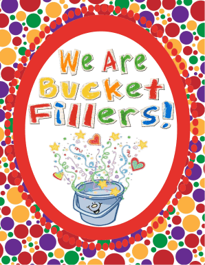 Fillable Online Classroom Bucket Filler Fax Email Print - pdfFiller