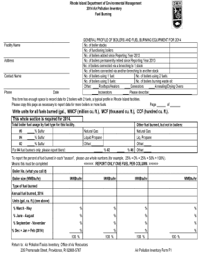 Fillable Online dem ri Air Pollution Inventory Form F1 - dem ri Fax ...