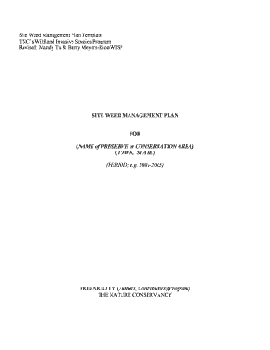 Fillable Online sbsc wr usgs Weed Management Template Fax Email Print ...