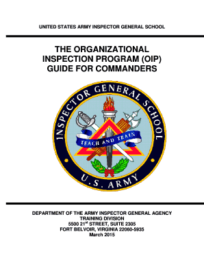 Fillable Online kansastag The organizational inspection program (oip ...