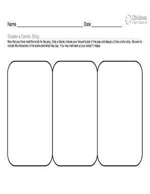 Fillable Online kidsmart org Comic Strip Templatedoc - kidsmart org Fax ...