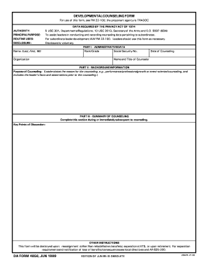 Fillable Online 5 USC 301, DepartmentalRegulations; 10 USC 3013 ...