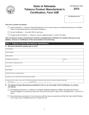 Fillable Online Tobacco Manufacturer Certification Form Fax Email Print ...