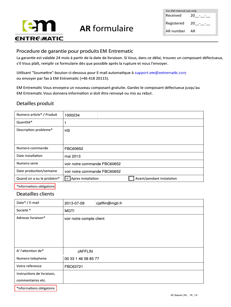 Remplissable En Ligne AR formulaire - Assa Fax Email Imprimer - pdfFiller