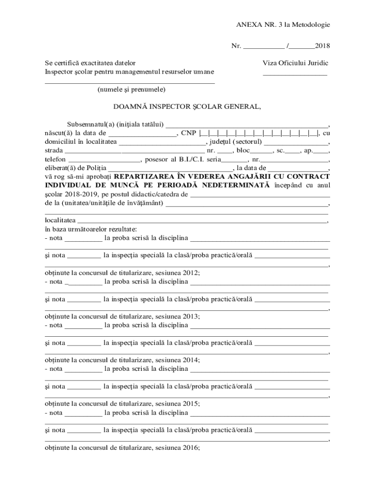 Fillable Online 87 ANEXA NR. 14 la Metodologie MODELE DE CERERI Fax Email Print - pdfFiller