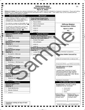 Fillable Online town rutland wi Election Day Reminders for Electors Fax ...