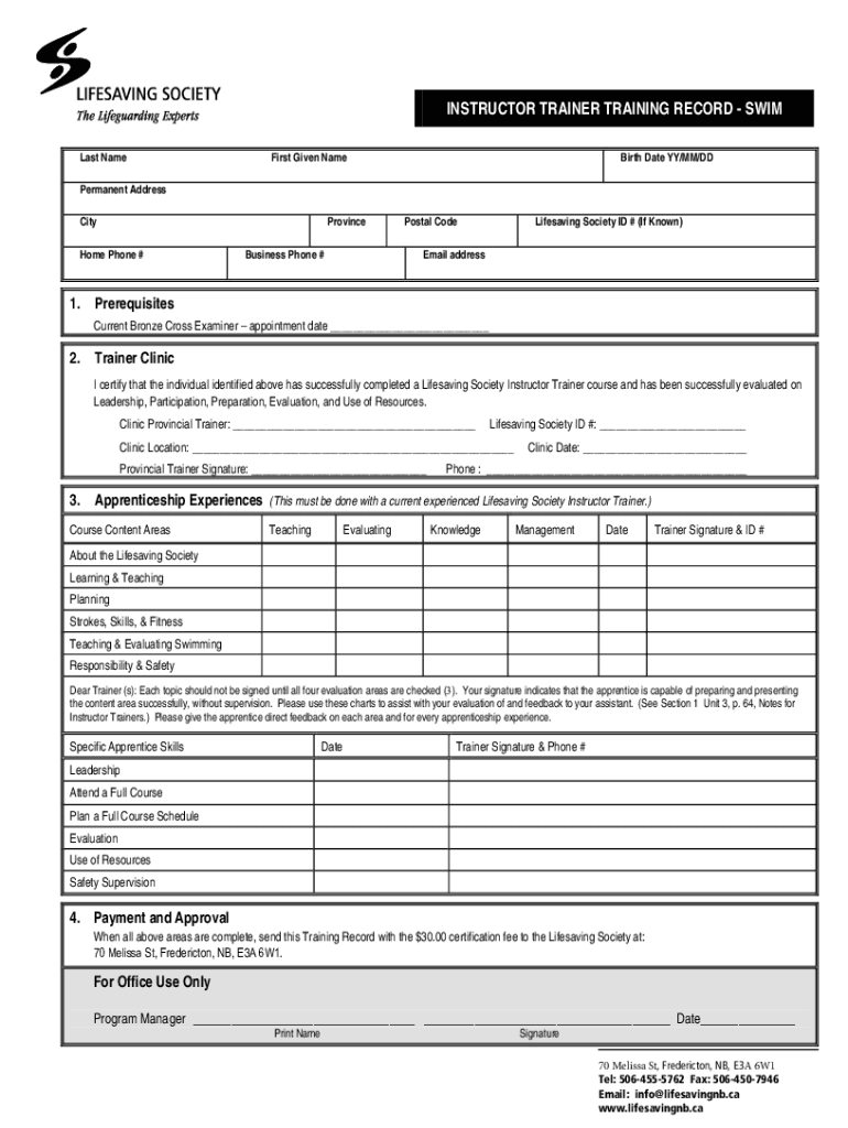 Fillable Online Aquatics Certifications - Mount Royal University Cougars ... Fax Email Print ...