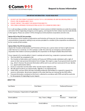 Fillable Online 911 FOIA Request Form Fax Email Print - pdfFiller