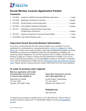 Fillable Online doh wa Limited Master's Social Work Licensing Guide Fax ...
