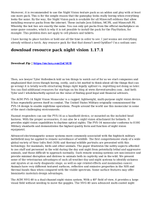 Fillable Online Night Vision Resource Pack java : r/MinecraftHelp Fax ...