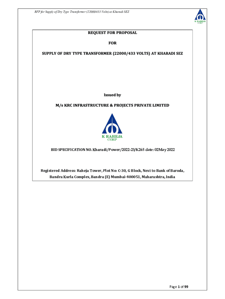 Fillable Online REF Tender documents R4 Transformer.docx Fax Email ...