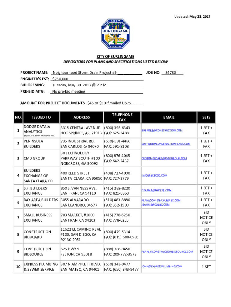 Fillable Online NOTICE INVITING BIDS State-Aid Project LPPSB1L Fax ...