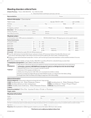 Fillable Online Optum Bleeding disorders referral form Fax Email Print ...