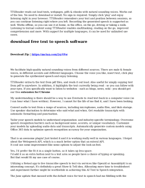 Fillable Online Download Free Text To Speech Software Fax Email Print ...