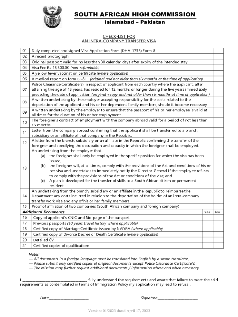 Fillable Online (BI-1738) Form 8 - South Africa Fax Email Print - pdfFiller