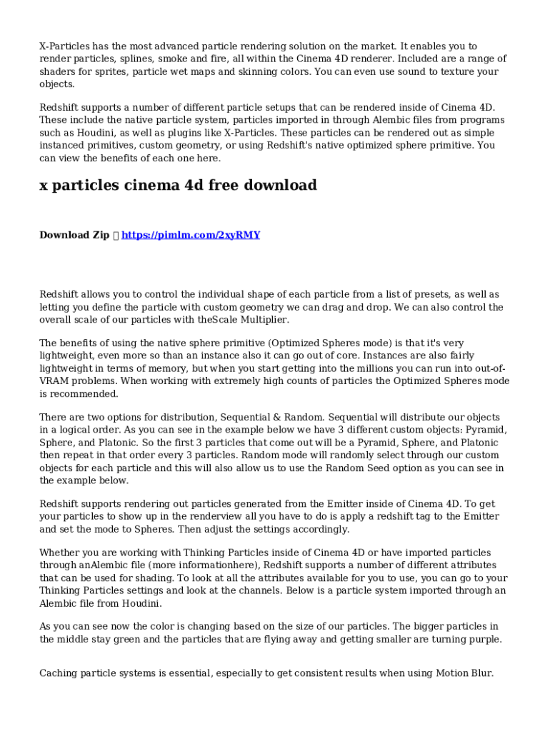 Fillable Online Fluid and Volumetric Rendering in X-Particles for ...