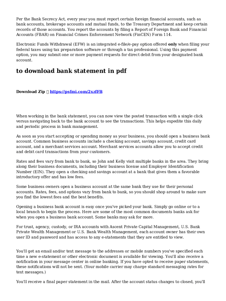 Fillable Online To Download Bank Statement In Pdf Fax Email Print ...