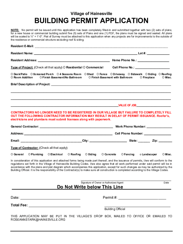 Fillable Online Permit Center for Building / Public WorksSan Anselmo ...