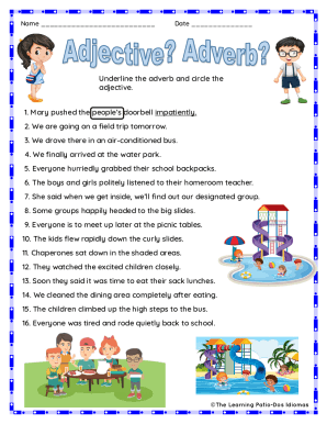 Fillable Online adverbs and what they modify worksheet quiz Fax Email ...