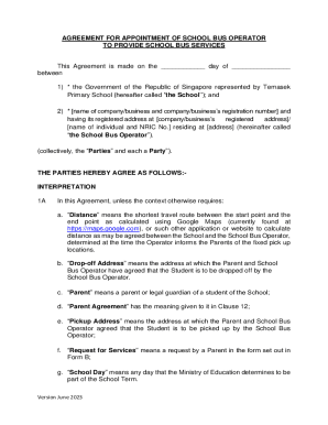 Fillable Online school bus transportation services agreement Fax Email ...
