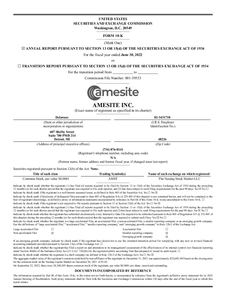 Fillable Online AMESITE INC. Fax Email Print - pdfFiller