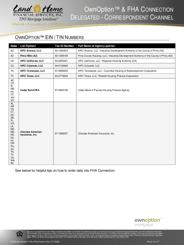 Fillable Online linkfha program matrix correspondent channel Fax Email ...