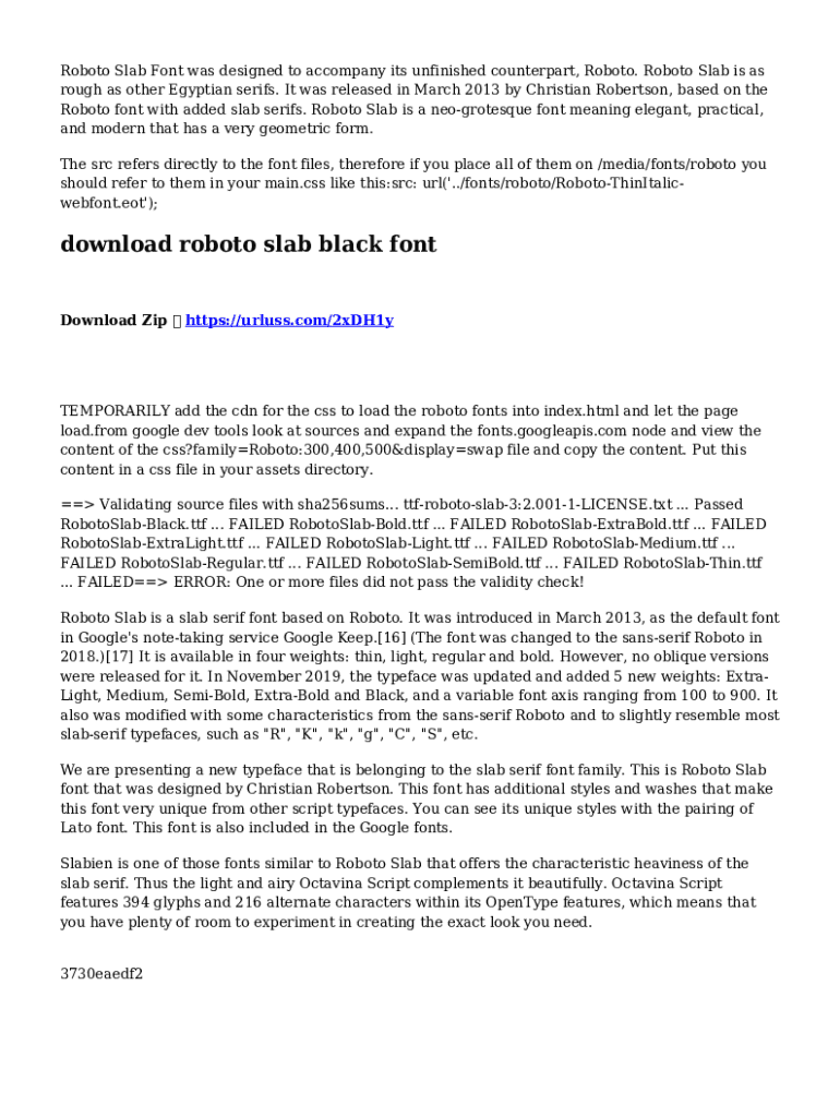 Fillable Online Fonts Similar to Roboto (& the Best Roboto Font ...