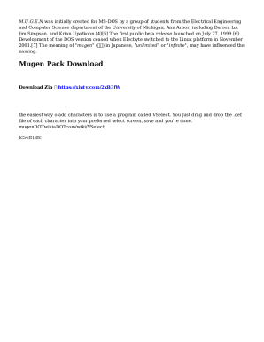 Fillable Online Mugen Pack Download Fax Email Print - pdfFiller