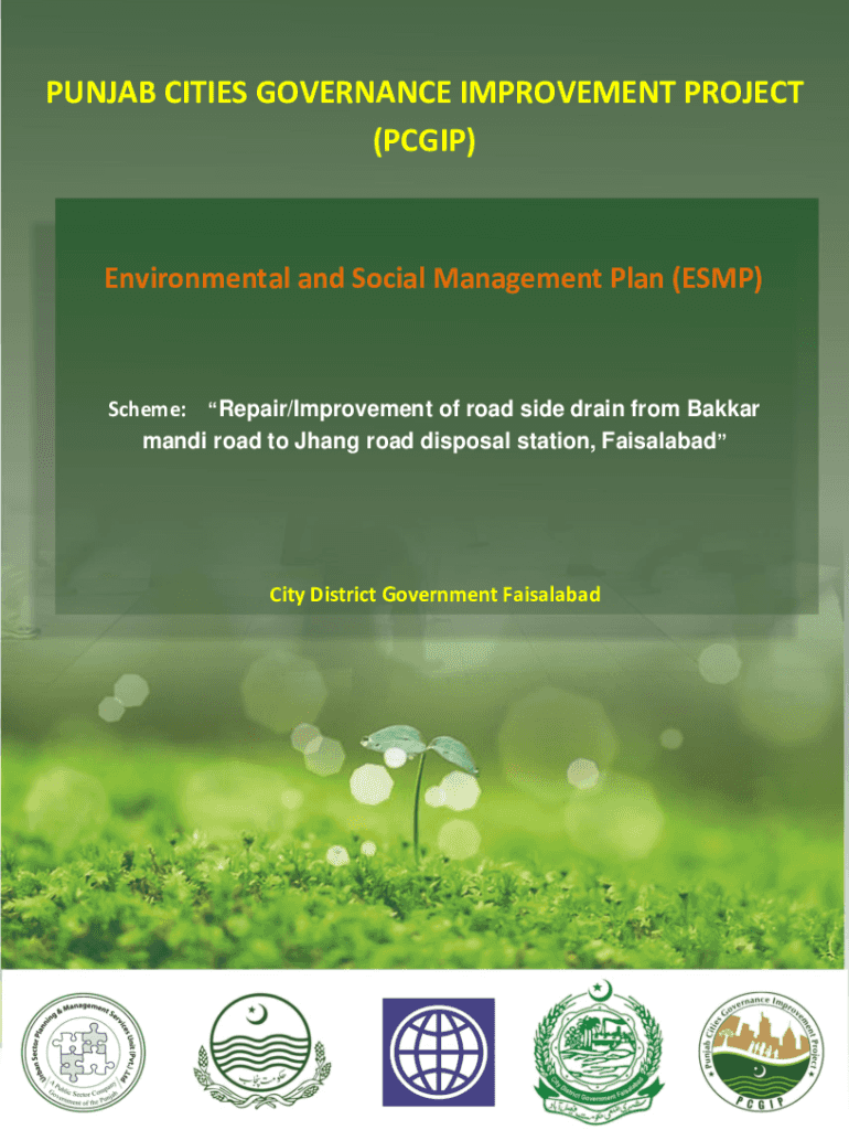 Fillable Online pcgip urbanunit gov Environment and Social Management ...