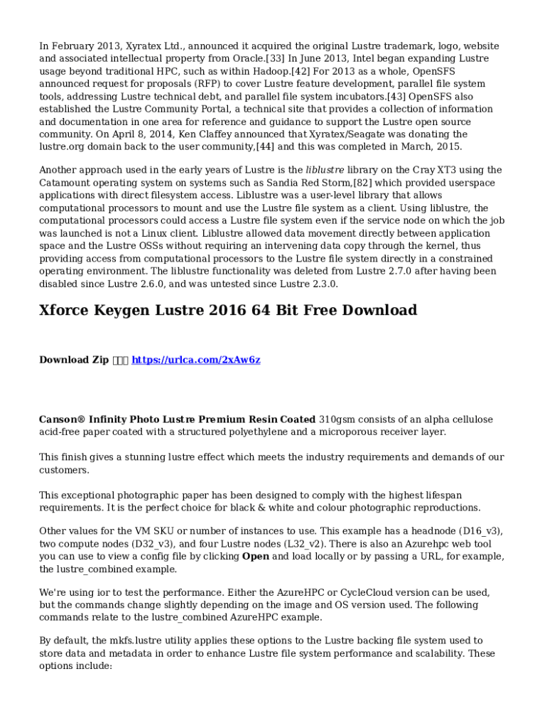 Fillable Online Xyratex acquires Lustre logo and assets - Seagate Blog ...