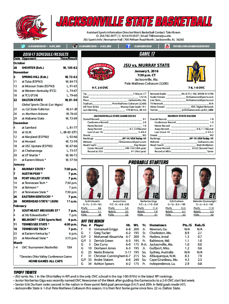 Fillable Online Jsu Staff Directory - Fill Online, Printable, Fillable ...