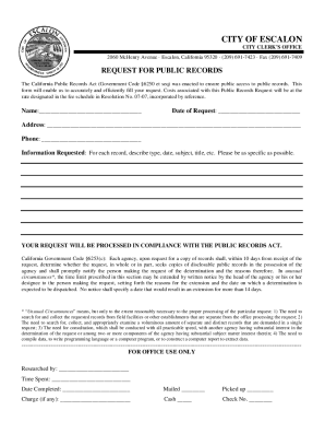 Fillable Online Contact Us - City Of Escalon, CA Fax Email Print ...