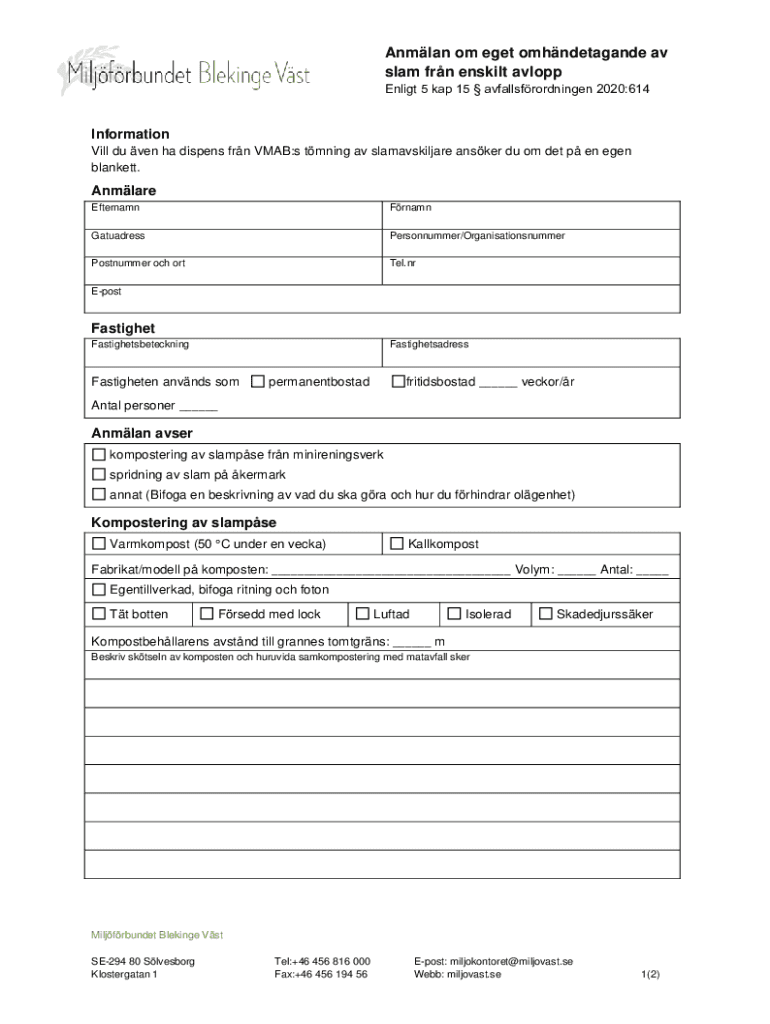 Fillable Online Lagar och regler fr dig med enskilt avlopp Fax Email ...