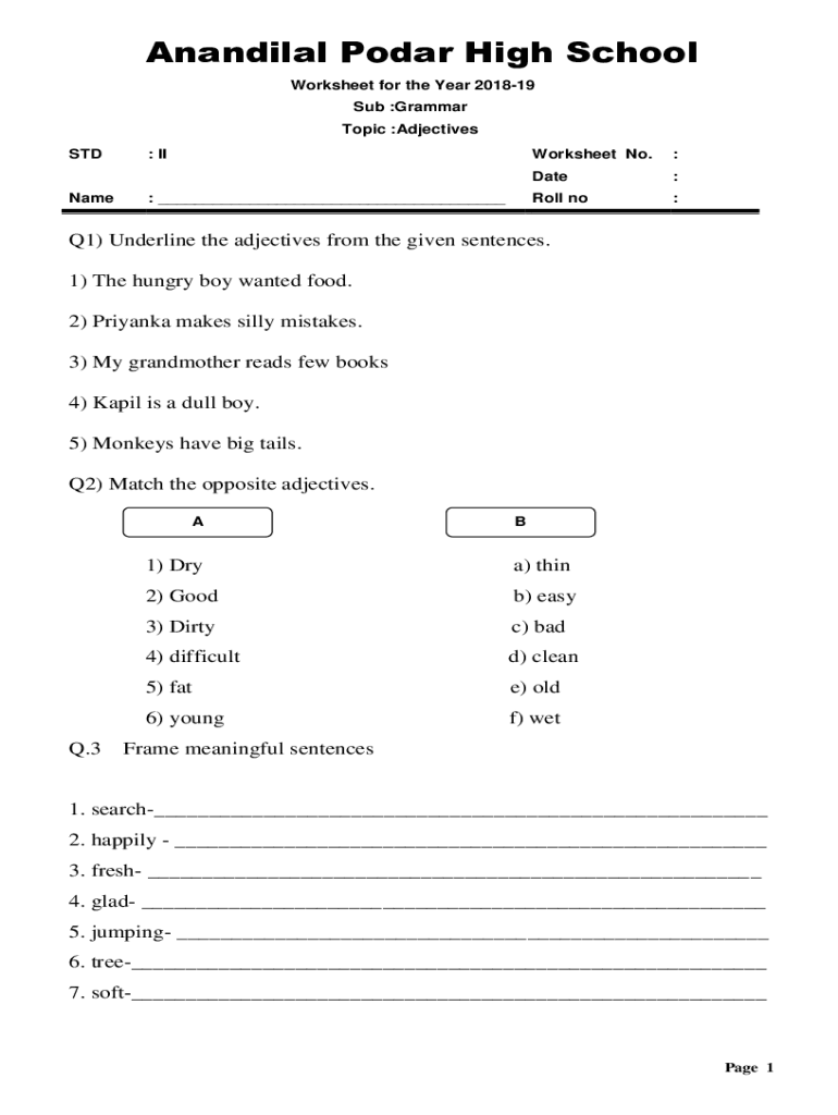Fillable Online English grammar - How to find Nouns Fax Email Print - pdfFiller