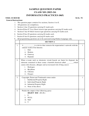 Fillable Online Class 12 IP Sample Paper 2023-24 PDF with Solutions Fax ...