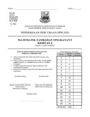 Fillable Online Sulit 3472/2: 3472/2 Additional Mathematics Paper 2PDF ...