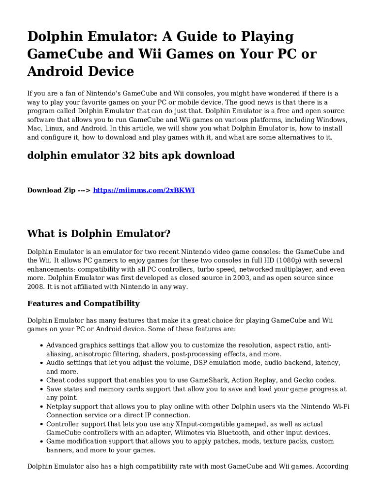 Fillable Online PC/ROG Ally Dolphin Emulator Setup Guide - YouTube Fax ...
