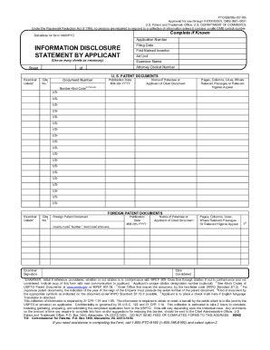 Fillable Online Form PTO SB 08a Information Disclosure Statement by ...