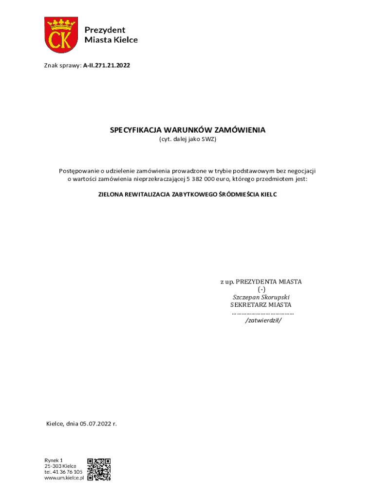 Fillable Online Znak sprawy: A-II Fax Email Print - pdfFiller