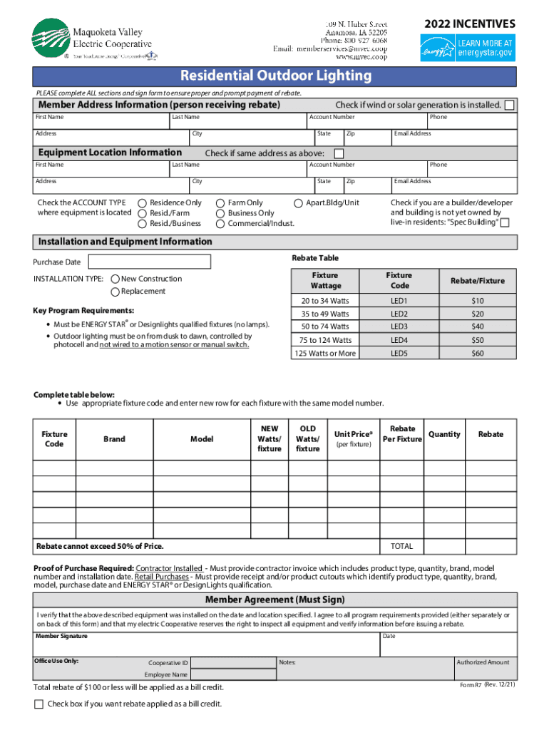 Fillable Online Outdoor Lighting Information Form Fax Email Print - pdfFiller