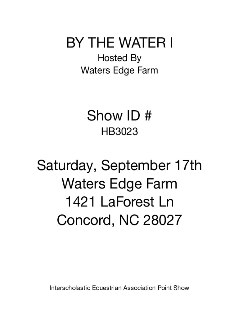 Fillable Online Waters Edge Farm - Horseback Riding Lessons, Horse ...