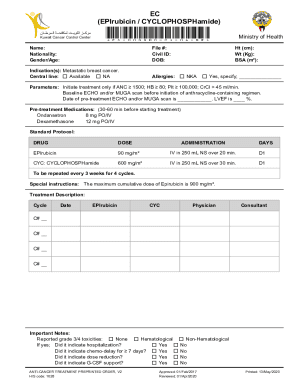 Fillable Online EC chemotherapy Fax Email Print - pdfFiller